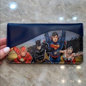 DC Comics | Bags | Justice League Dc Comics Leather Wallet | Poshmark